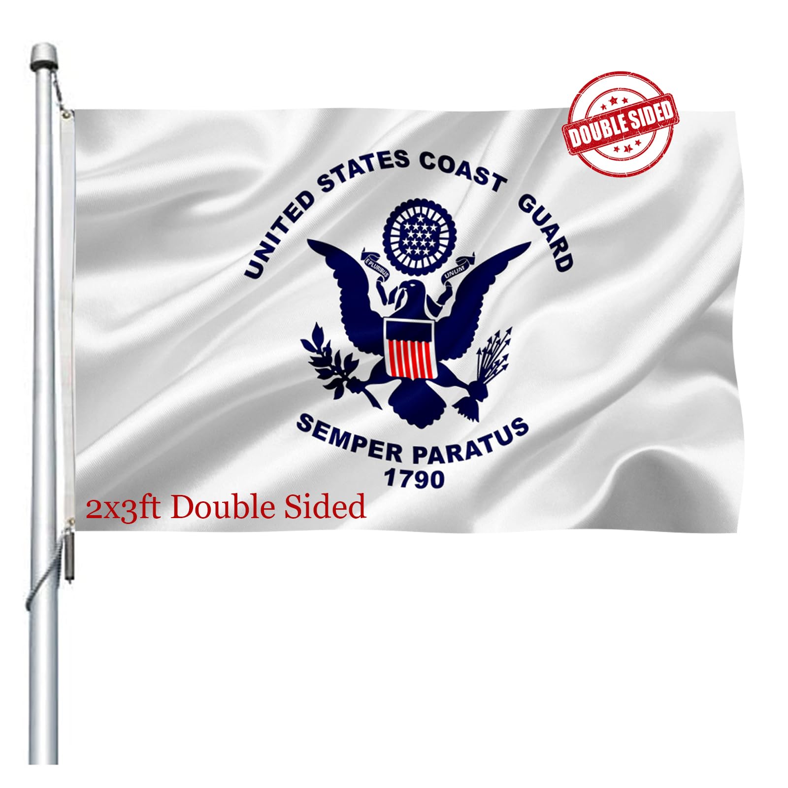 Snapklik.com : US Coast Guard Flag 2x3 Outdoor Double Sided - Heavy ...