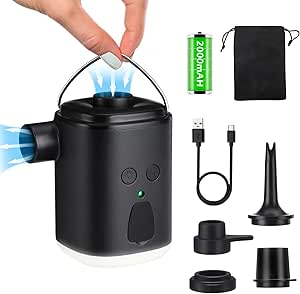Amazon.com: Biupky Portable Ultra-Mini Air Pump for Inflatables with ...
