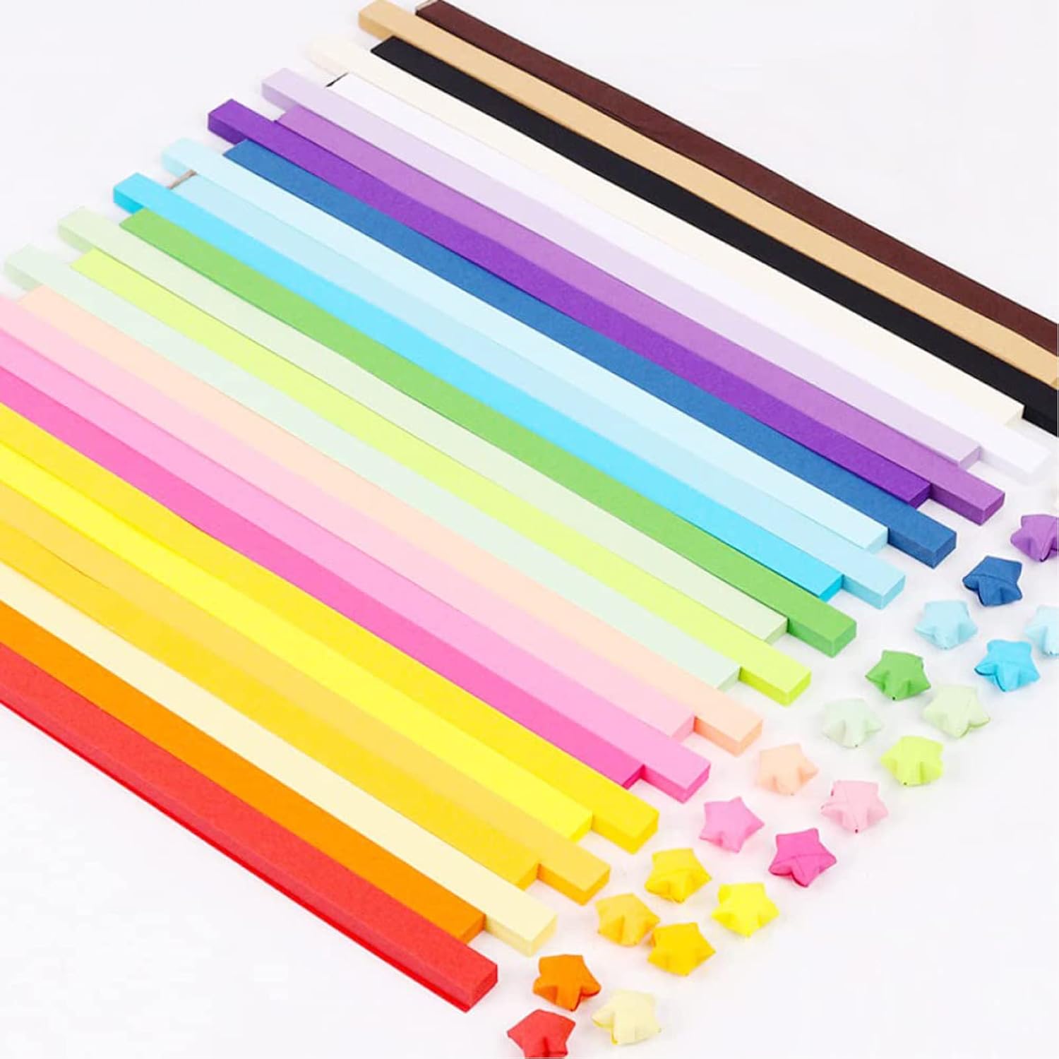 Amazon.com: 2700 Sheet Origami Stars Papers Strips 27 Colors Colorful ...
