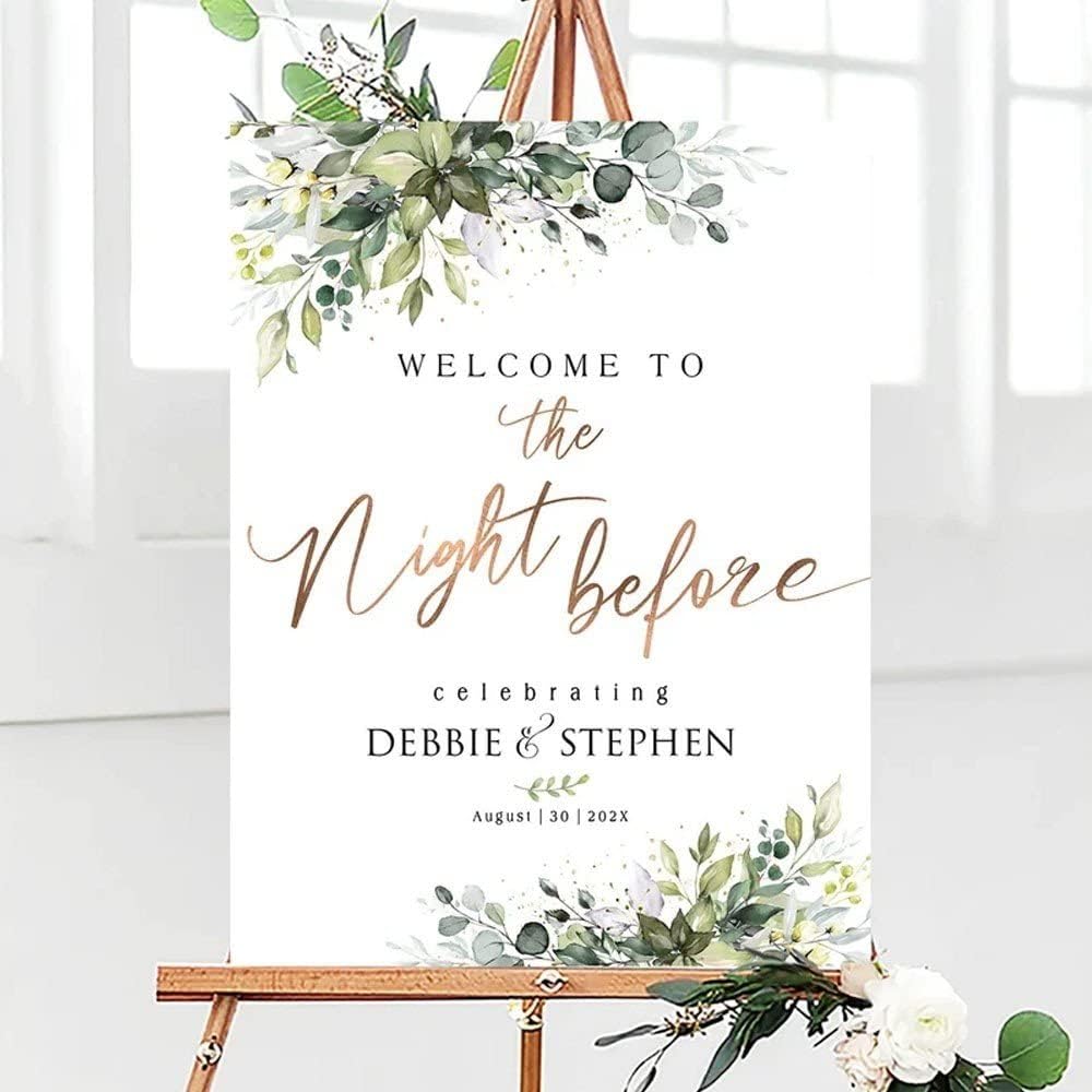 Amazon.com: The Night Before Welcome Sign, Wedding Welcome Sign ...