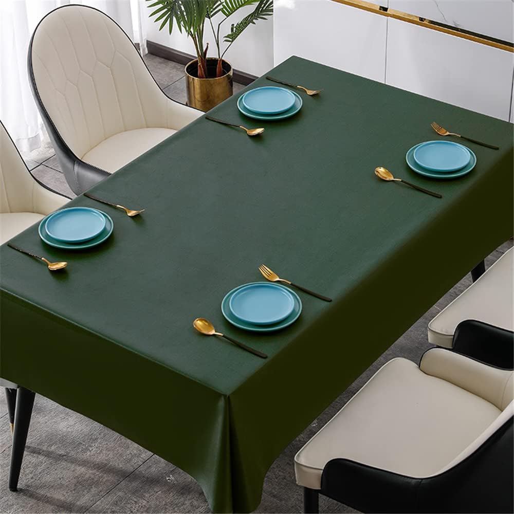 Chickwin Tablecloths Wipeable PVC, Rectangular Oilcloth Wipe Clean ...