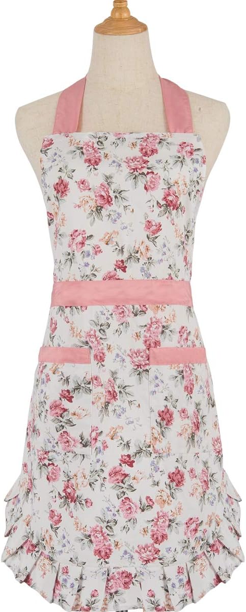 Amazon.com: ALIPOBO Lovely Apron for Women, Lady’ s Cotton Apron with ...