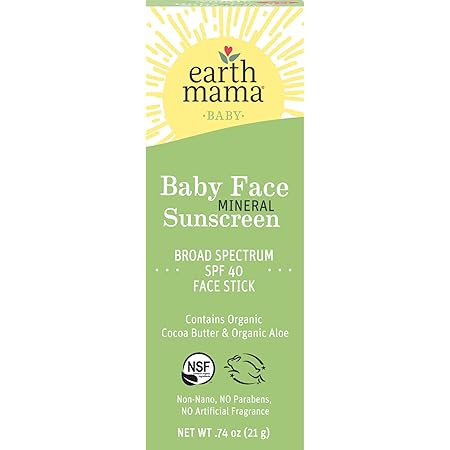 Amazon.com: Earth Mama Baby Mineral Sunscreen Lotion SPF 40 | Reef Safe ...