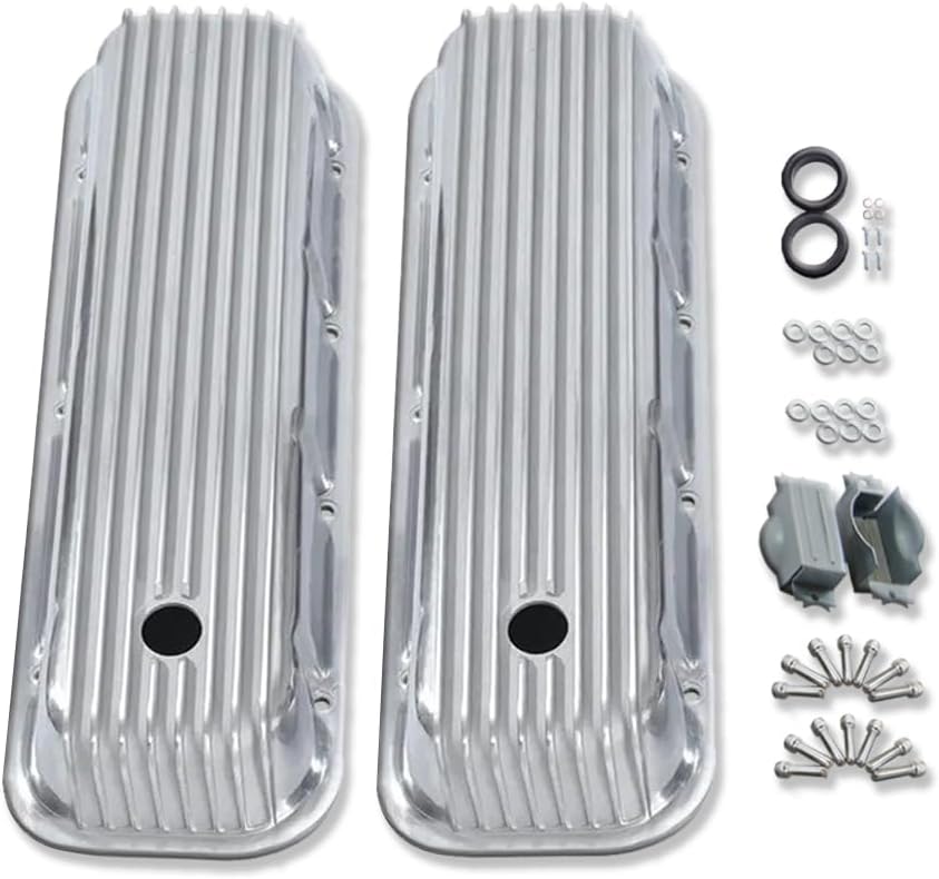 Amazon.com: IMOOA Tall Finned Valve Covers for Chevy BBC 396 427 454 ...
