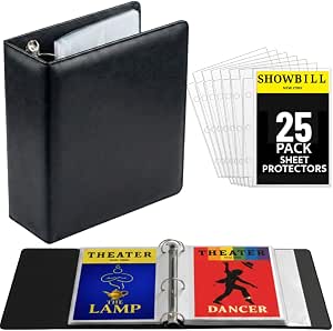 Amazon.com: Black Broadway Playbill Binder with Sleeves, Musical ...