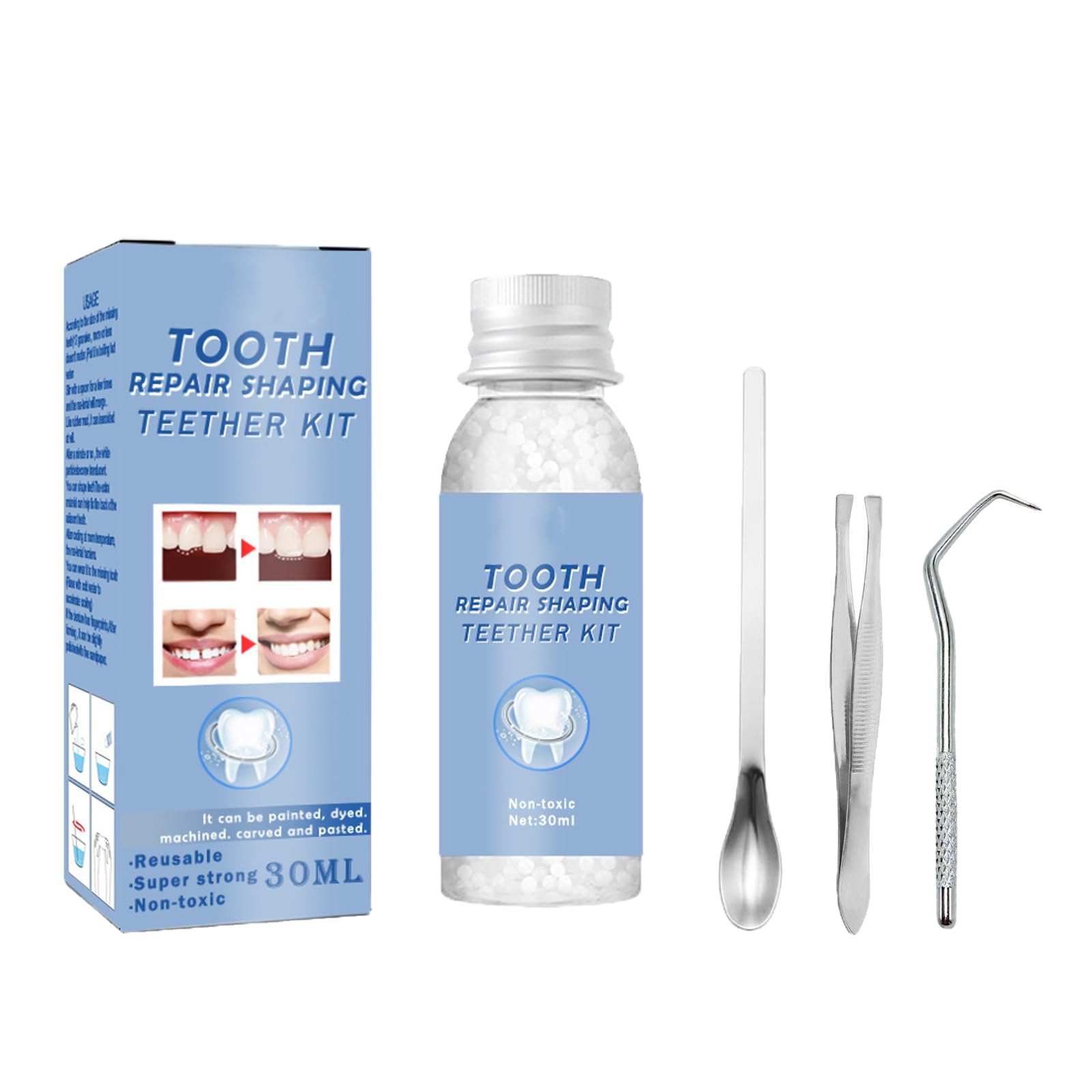 Amazon.com: Tooth Repair Kit,Modelable Plastic Teeth Replacement Kit ...