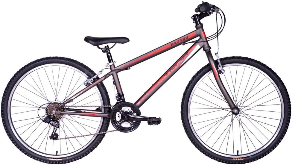 Tiger Hazard 26" Wheel Mens 18-Speed Revoshift Mountain Bike - Gunmetal ...