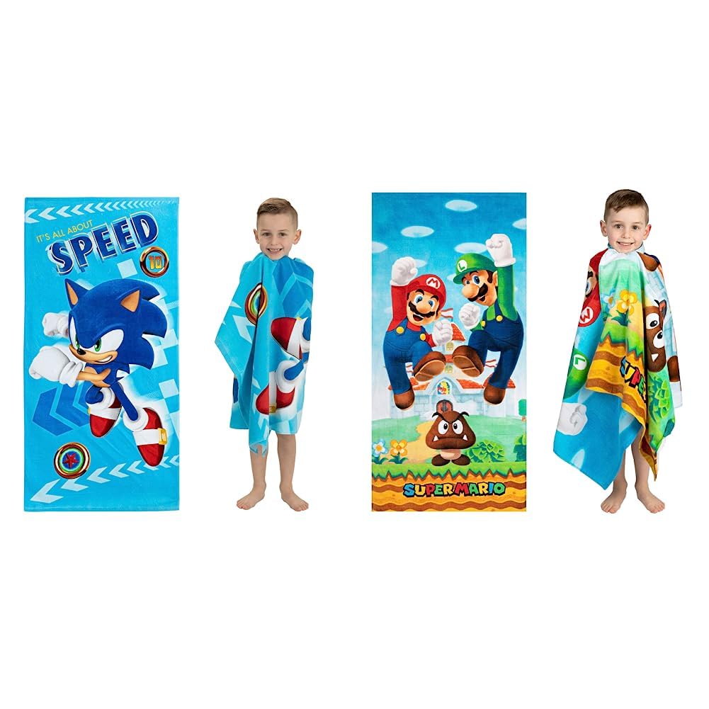 Amazon.com: Franco Kids Super Soft Cotton Beach Towels, 58 in x 28 in ...