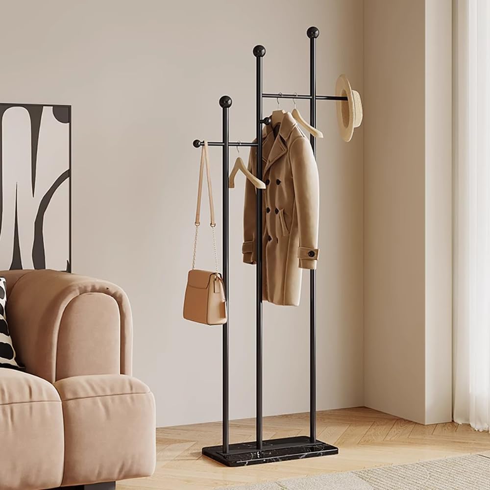 Amazon.com: JIAYUEJU Metal Freestanding Coat Rack with Marble Base ...