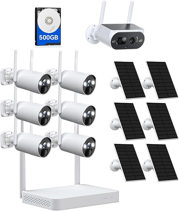 Amazon.com : CAMCAMP Wireless Solar Powered Security Camera System ...