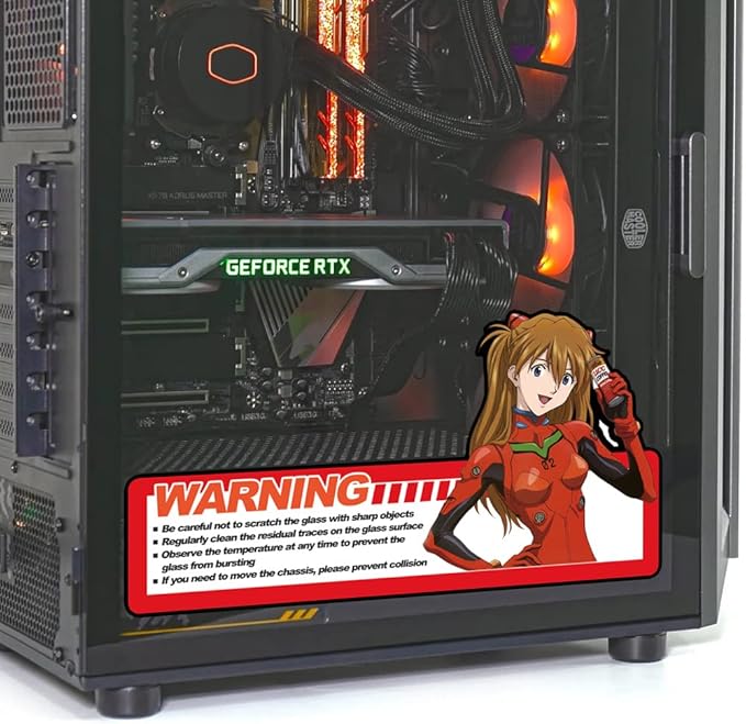 Amazon.com: Anime Stickers for PC Case Glass,Cartoon Decor Decals for ...