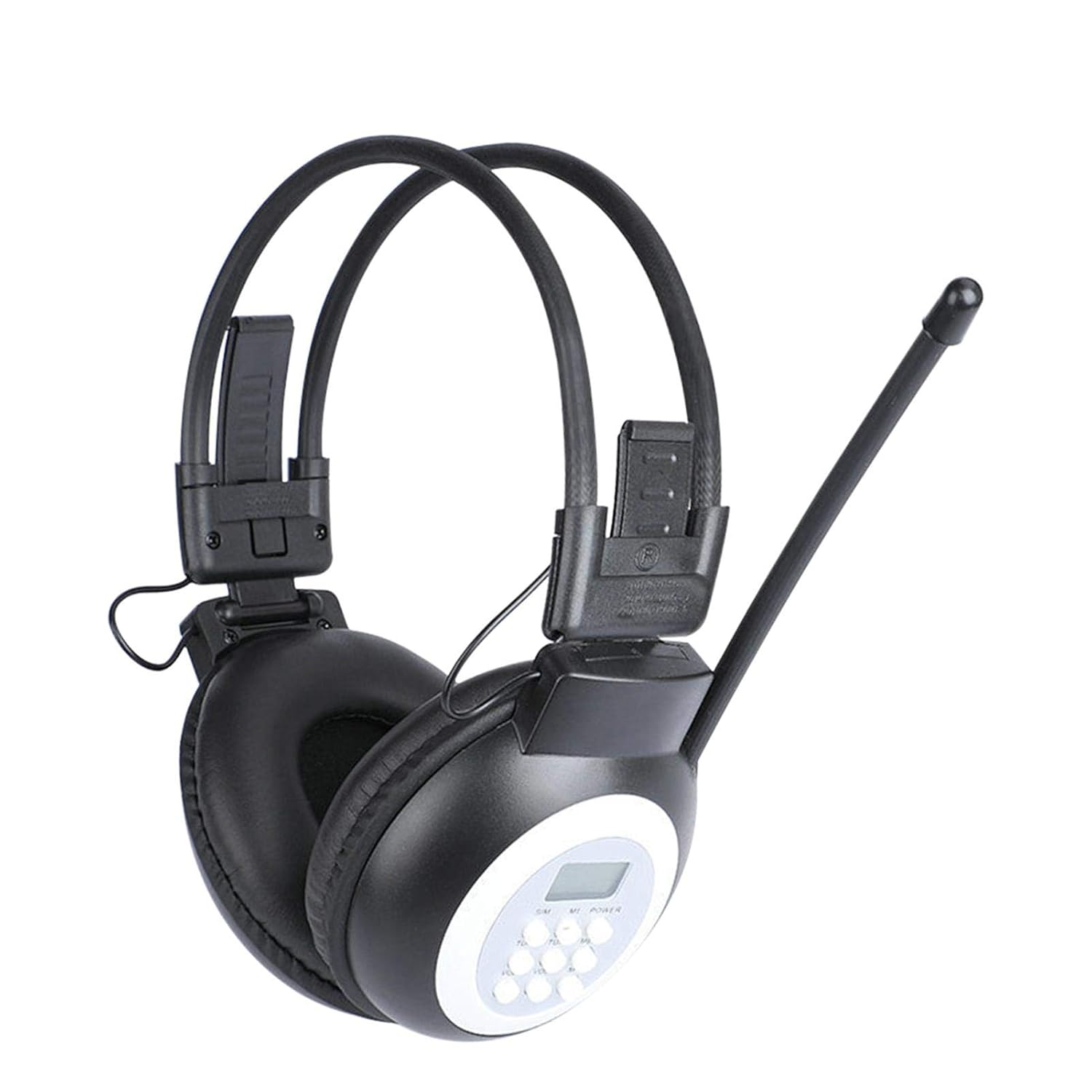 CALIDAKA Portable Personal FM Radio Headphones with LCD Display Noise ...