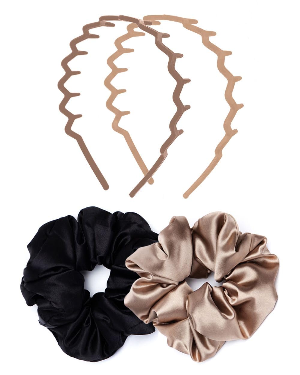 Amazon.com : Kitsch Satin Hair Scrunchies for Women, & Recycled Plastic ...