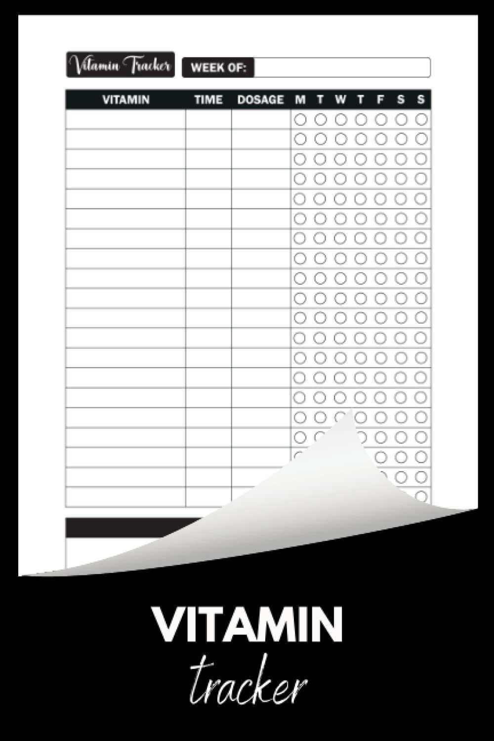 Vitamin Tracker: Vitamin Log Book, Daily Vitamins Tracker, Supplements ...