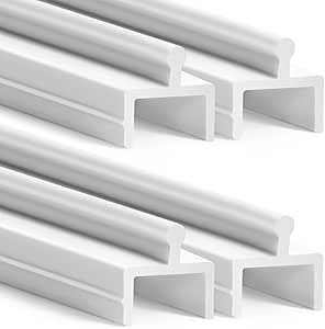 CroBlissful 4 Pcs Sliding Screen Door Track Replacement 72 Inch White ...