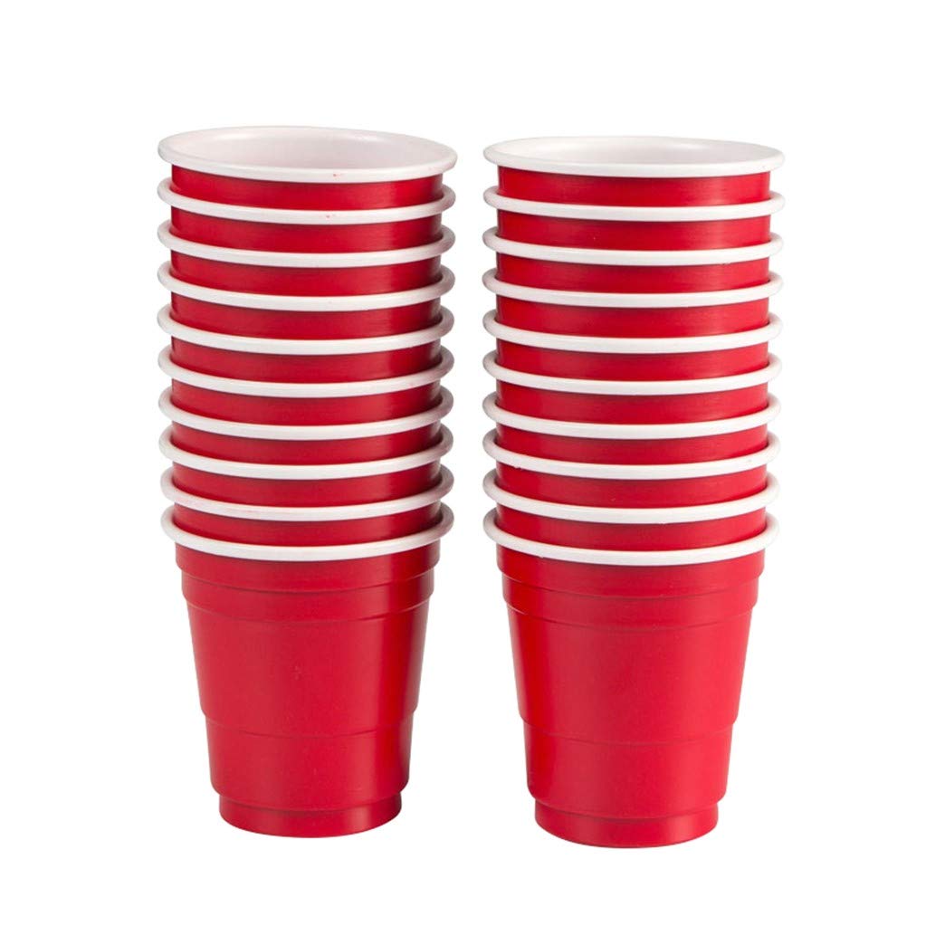 Tickles Beer Pong Glasses with Free Ping Pong Ball Easy Grip Reusable ...
