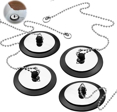 Universal Bath Plug, 4 Pcs Bath Sink Plug Replacemen Kitchen Sink Plug ...