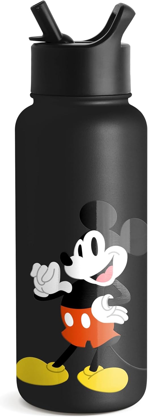 Amazon.com: Simple Modern Disney Mickey Mouse Water Bottle with Straw ...