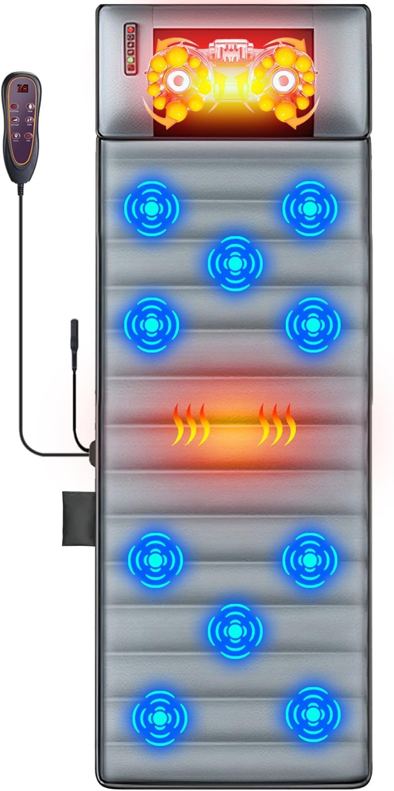 Amazon.com: Full Body Massage Mat with Heat & Movable Shiatsu Neck Back ...