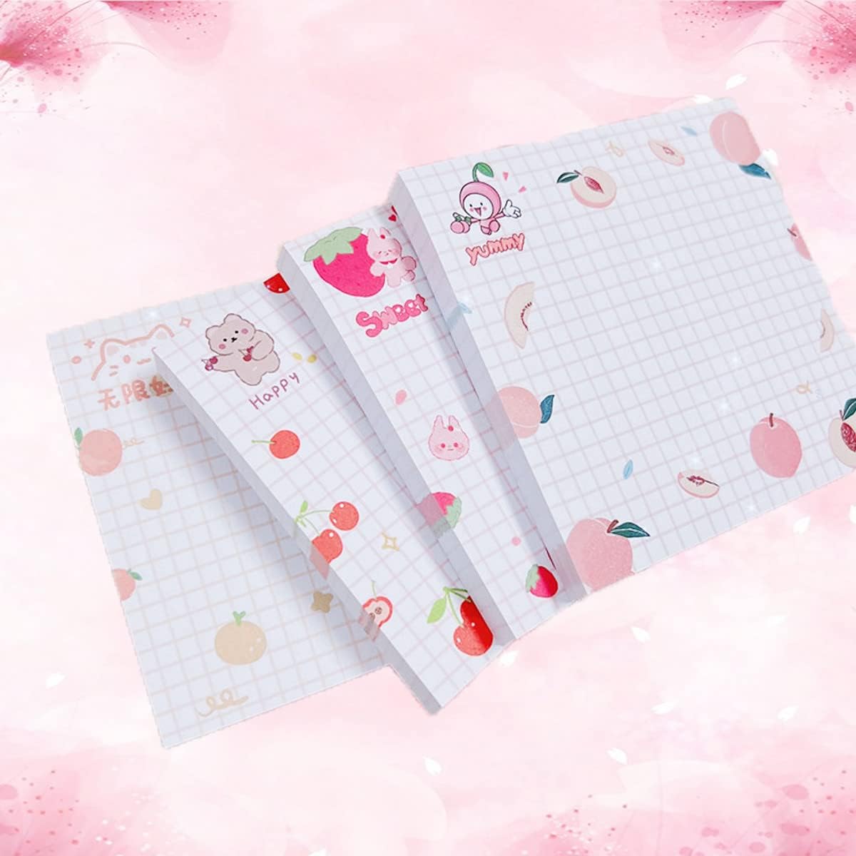 Amazon.com : 120Pcs Pink Cute Sticky Note,Kawaii Girl Animal Pattern ...