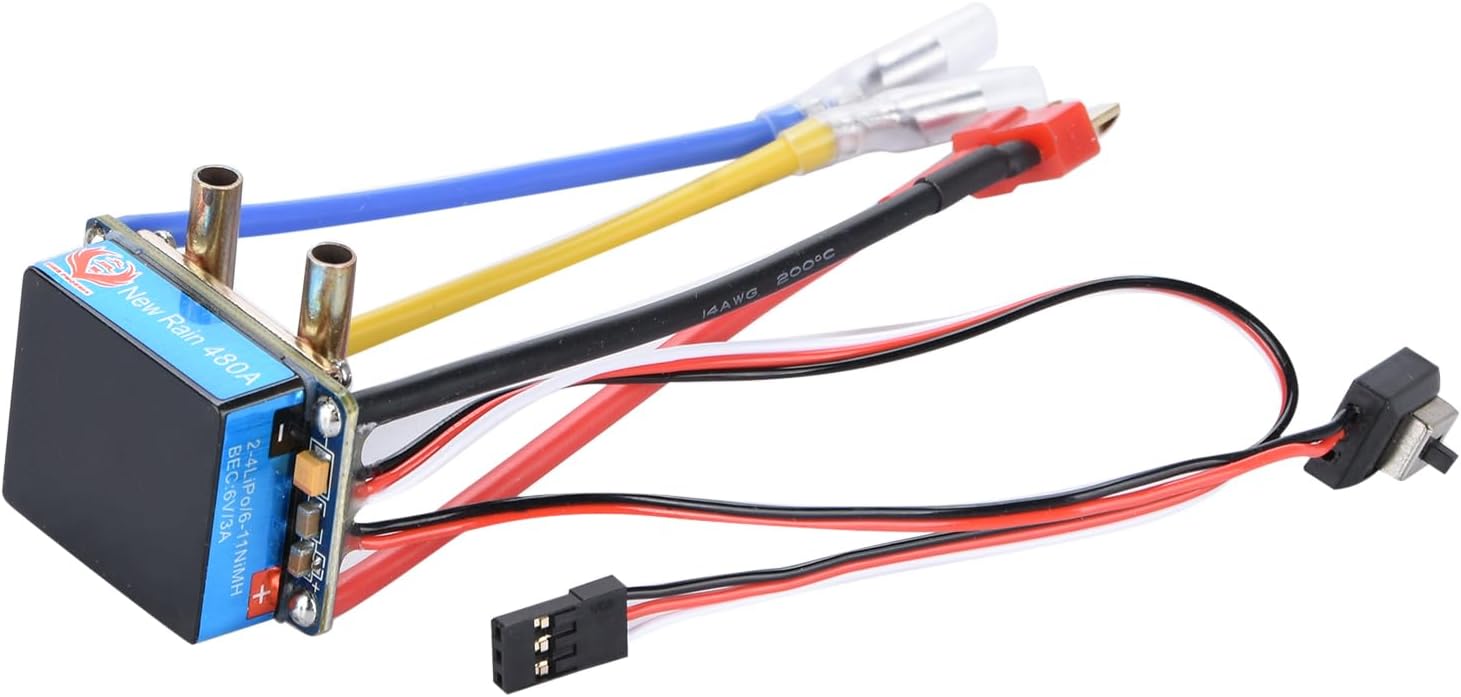 Amazon.com: ZEZEFUFU Waterproof Brushed ESC Kit 480A Water-Cooled ...