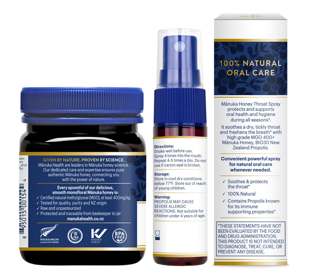 Buy Manuka Health, MGO 400+ Manuka Honey, 8.8 oz. Jar and Manuka Honey ...