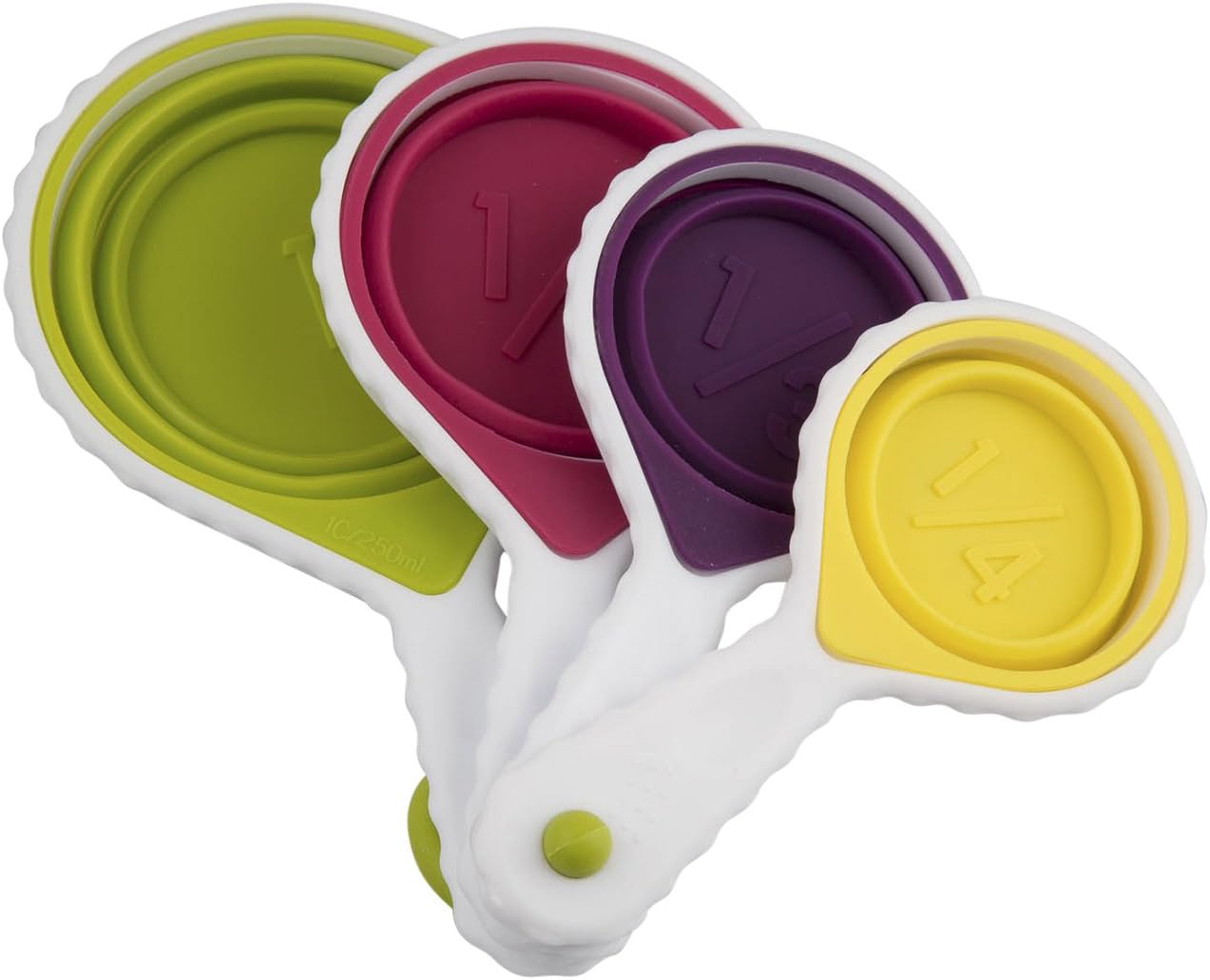 Amazon.com: Kitchen Winners 4-Piece Collapsible Silicone Measuring Cups ...