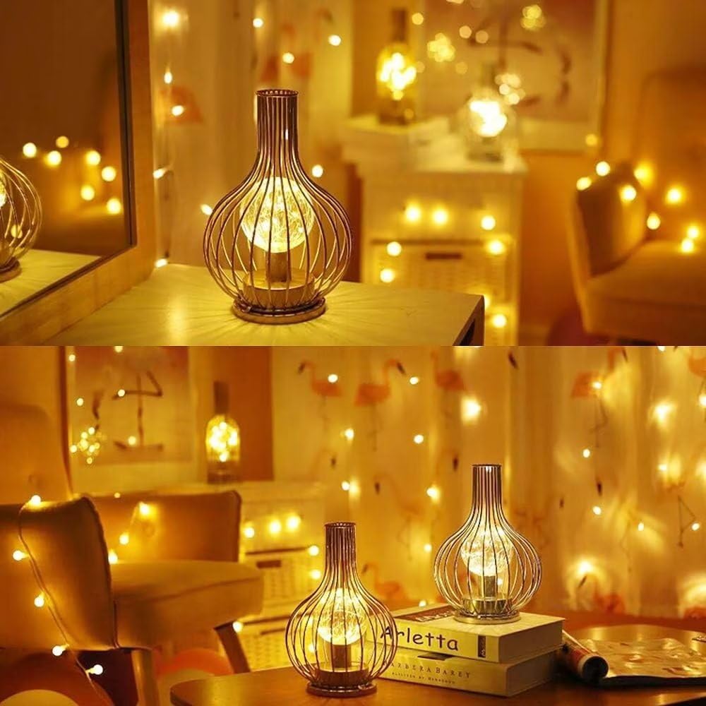 Metal Cage Lantern String Party Lights Metal Cage String Lights