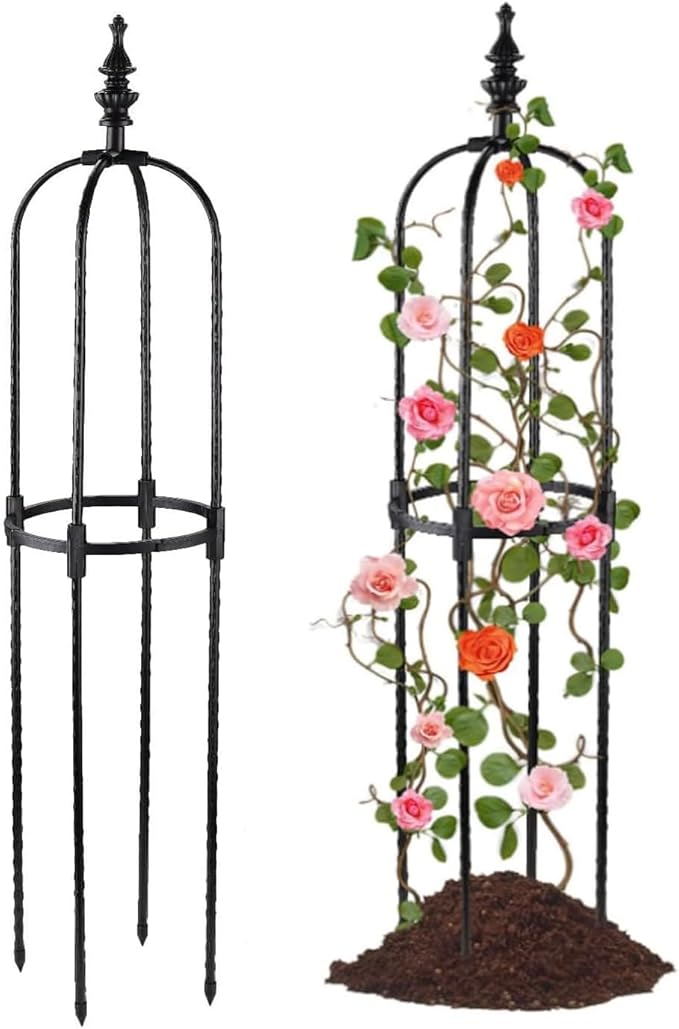 Amazon.com : Garden Obelisk Trellis for Climbing Plants 2FT/3FT/4FT/5FT ...