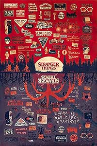 Stranger Things - TV Show Poster (The Upside Down - Infographic ...