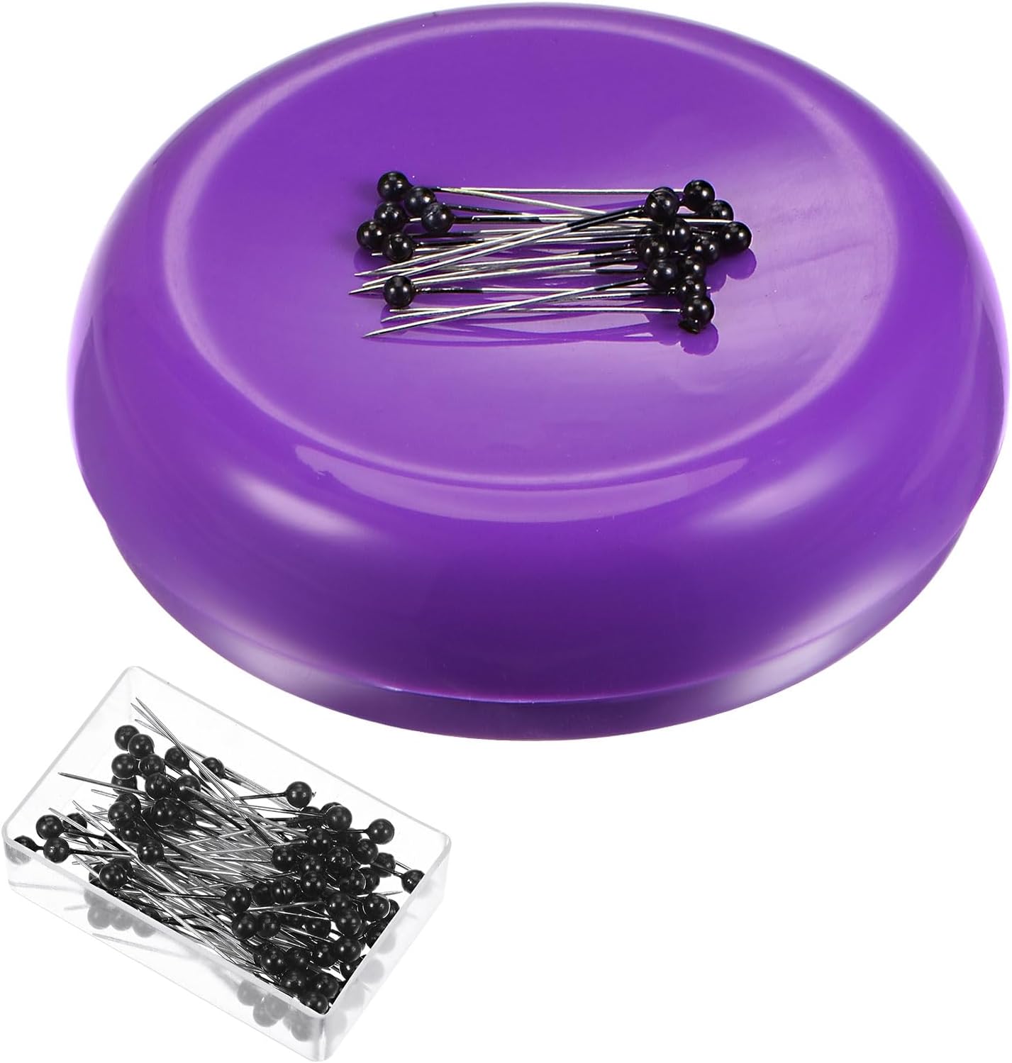 Amazon.com: HARFINGTON Magnetic Pin Cushion Round Shape with 100pcs ...