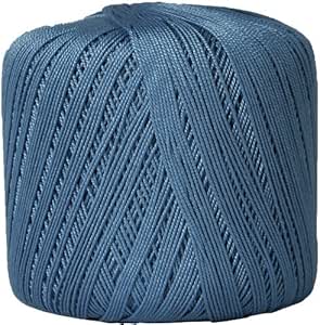 Amazon.com: Threadart 100% Pure Cotton Crochet Thread - Slate Blue ...