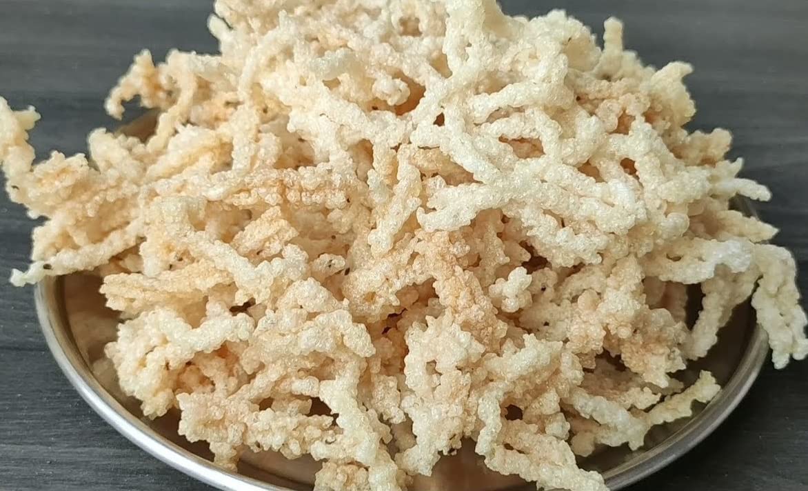 Veganic Rice Kachari - 400GM | Salted Rice Wafer Fryum | Rice Finger ...