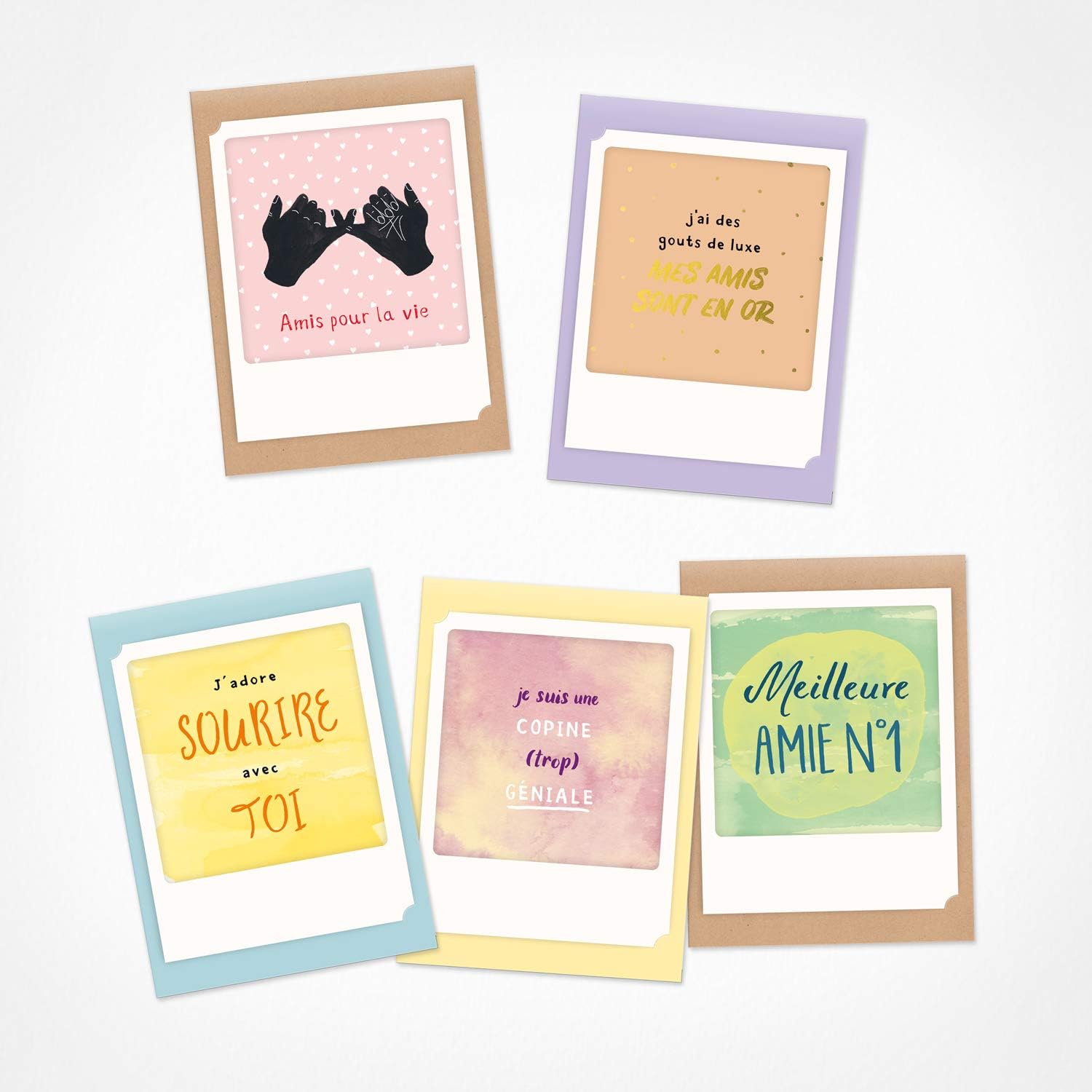 PICKMOTION Friends for Life | Set of 5 Mini Double Cards | Greeting Cards – Photos of Instagrams ...