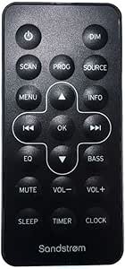 Genuine Sandstrom SSBDA13E Sound Bar Remote Control: Amazon.co.uk ...