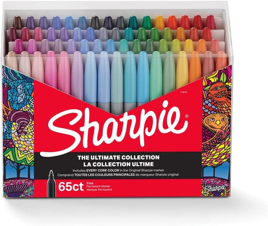 Sharpie Permanent Markers Ultimate Collection, Fine Point, Assorted ...