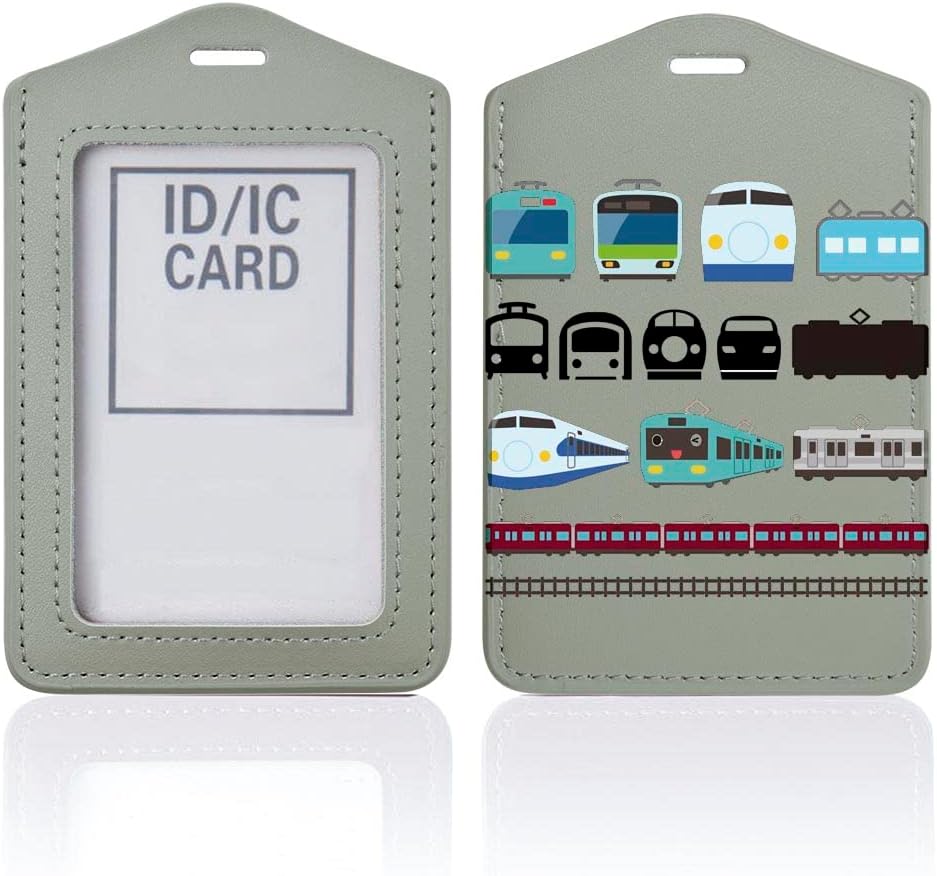 Amazon.co.jp: パスケース 定期入れ IC IDカード入れ グレー ネックストラップ付 社員証入れ 通学 通勤 passcase 乗り物 電車 こども 009587 : 家電＆カメラ