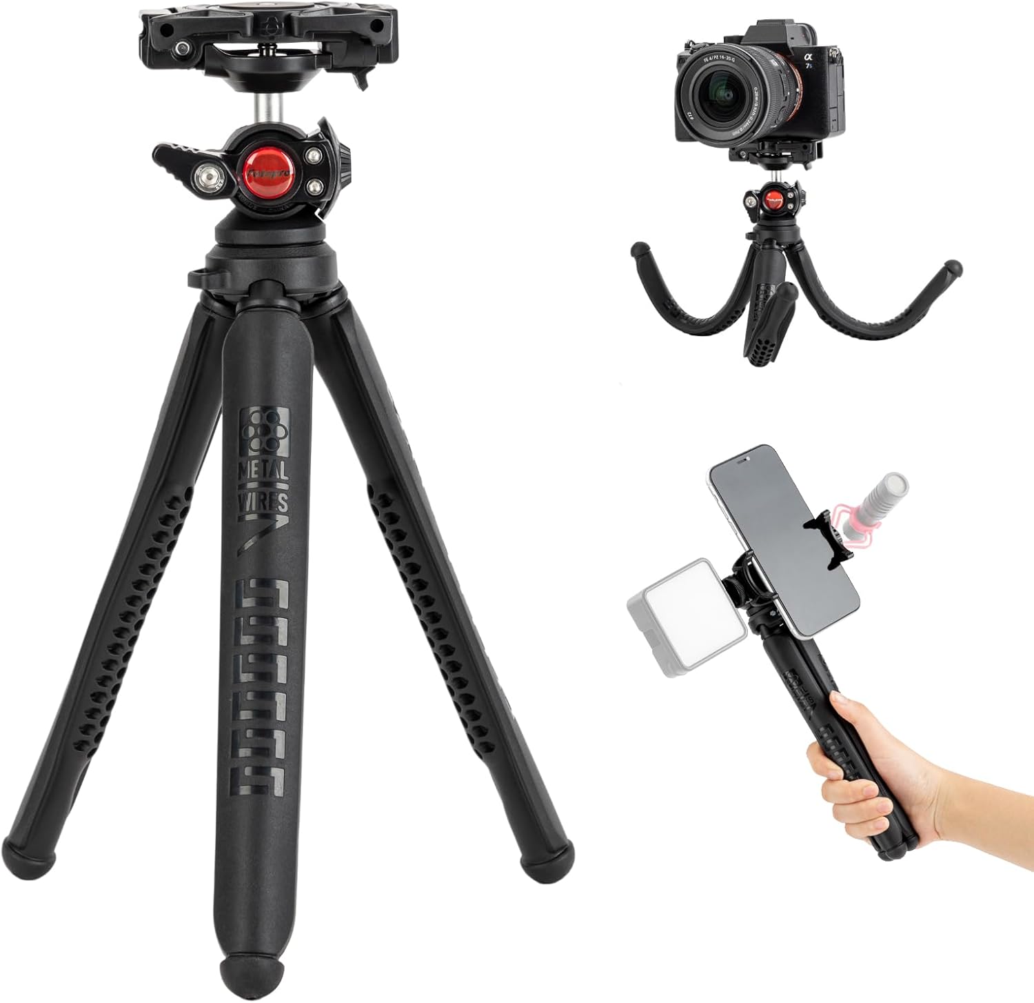 Amazon.com : Fotopro Flexible Desktop Mini Tripod Smartphone Tripod for ...