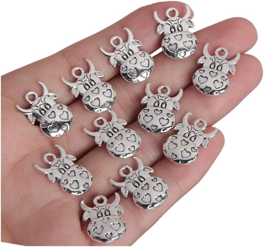 Amazon.com: Opexicos 50Pcs Cute Cow Charms Cow Pendants Antiqued ...