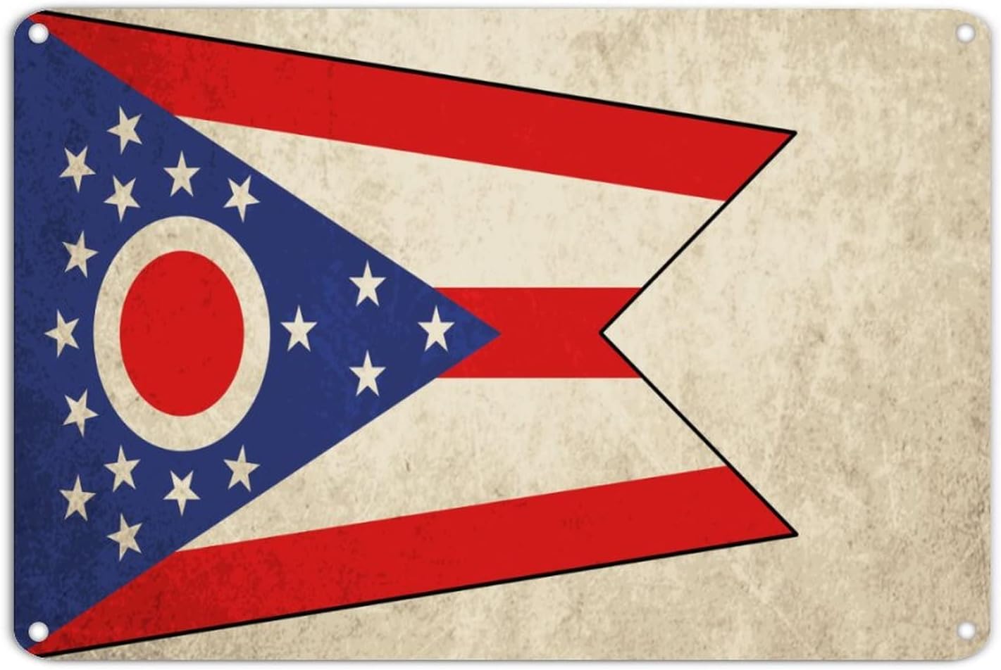 Amazon.com: Ohio Flag Metal Sign Home State Country City Souvenir Metal ...