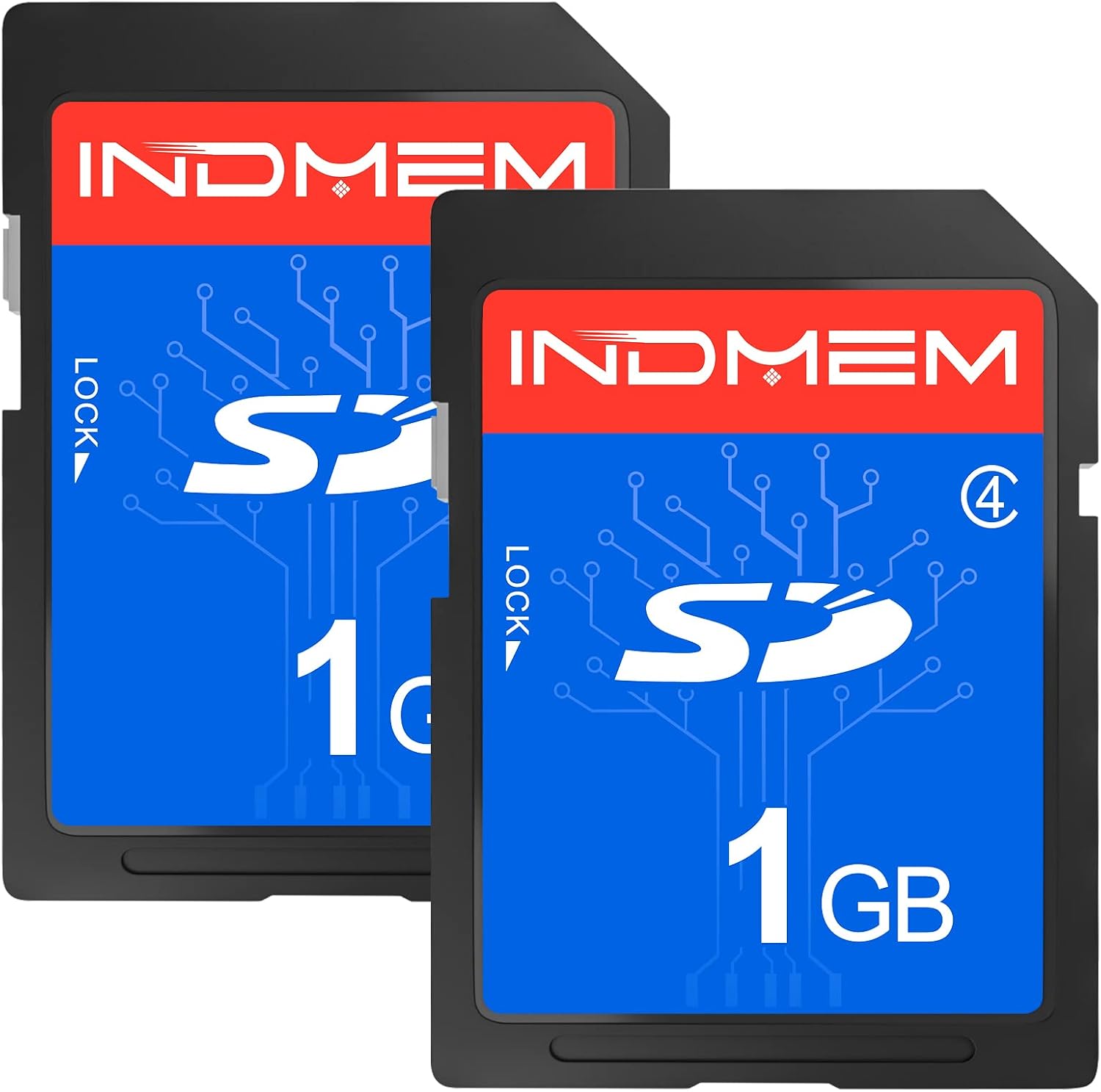Amazon.com: INDMEM 1GB SD Card (2 Packs) Class 4 Flash Memory Card MLC ...