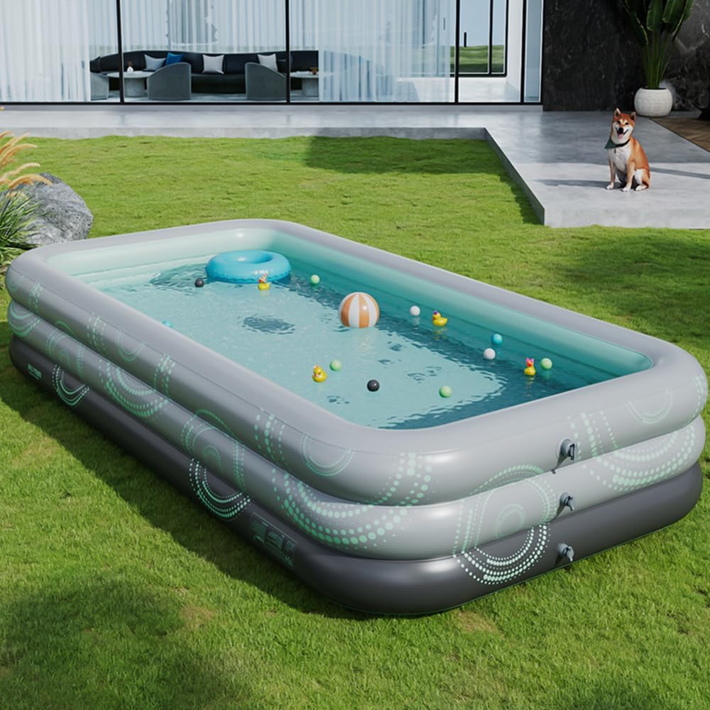 Amazon.com: YUEWO Inflatable Swimming Pool Family Full-Sized Kiddie ...
