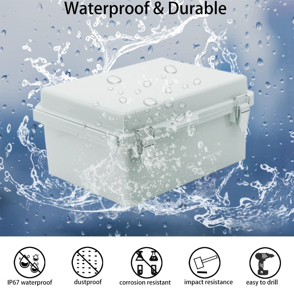 Snapklik.com : Otdorpatio Junction Box, Hinged Cover Stainless Steel ...