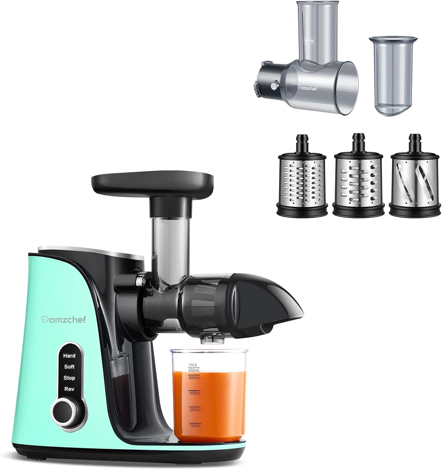 Amazon.com: Cold press juicer Bundled with AMZCHEF Slicer Shredder ...