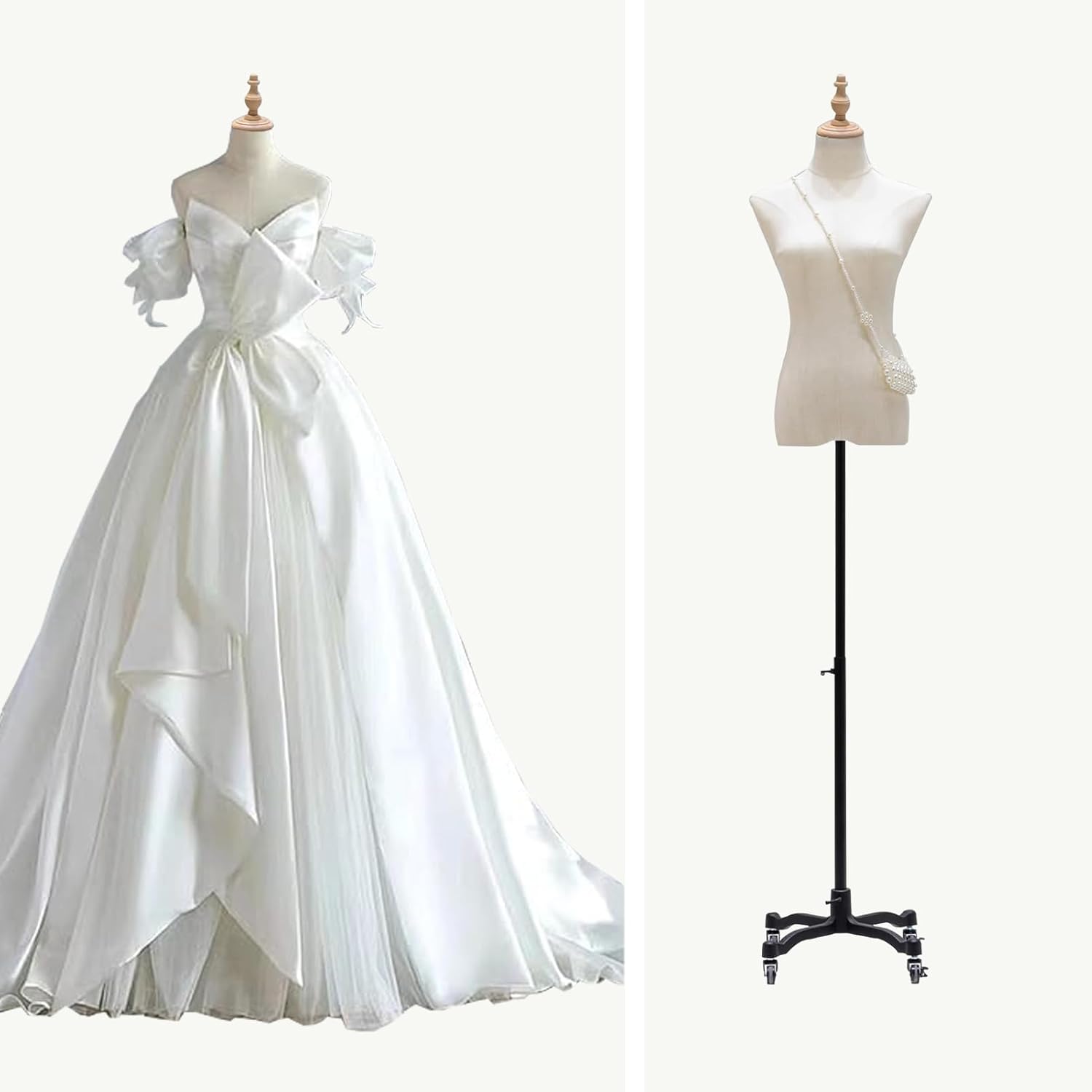 Amazon.com: Female Mannequin Dress Form Torso with Wheels, Adjustable ...