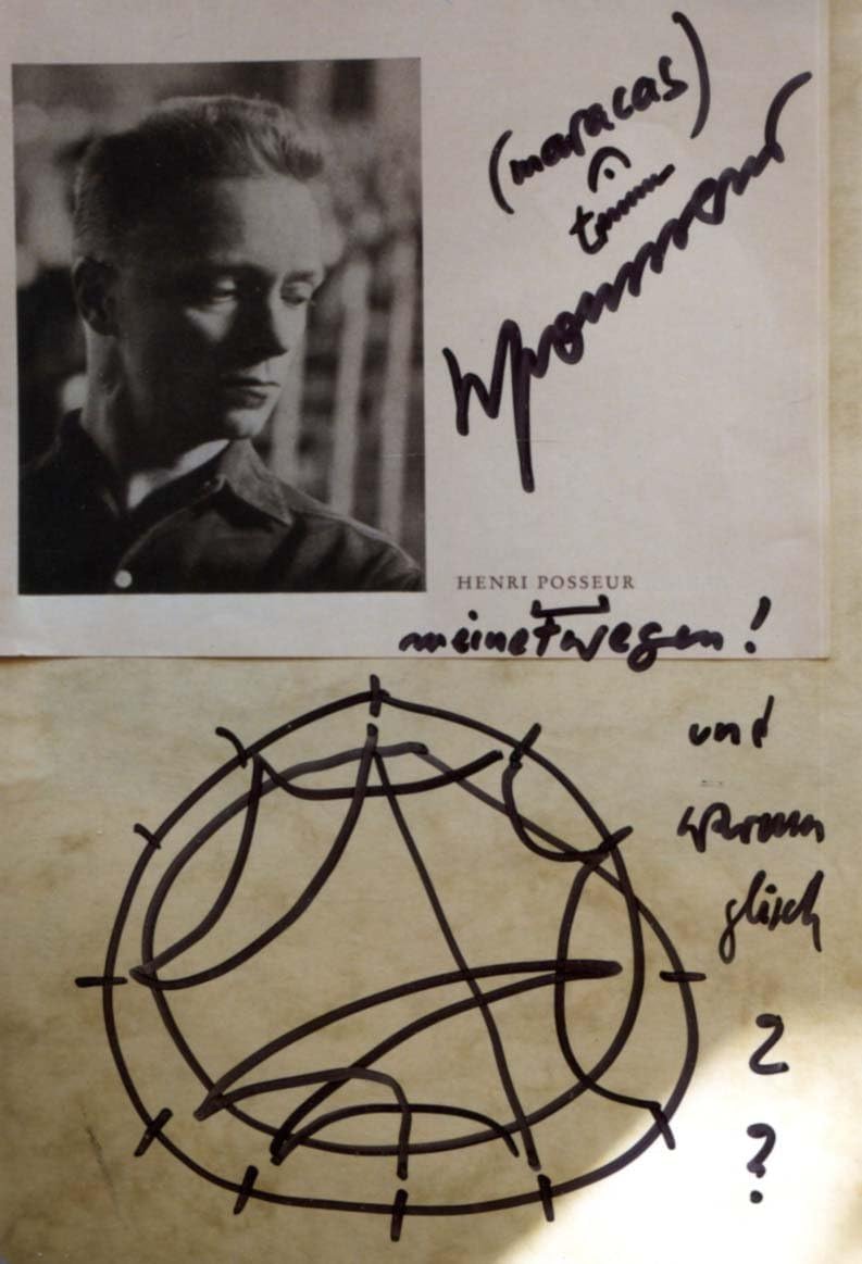 Henri Pousseur COMPOSER autograph, drawn scetch signed at Amazon's ...