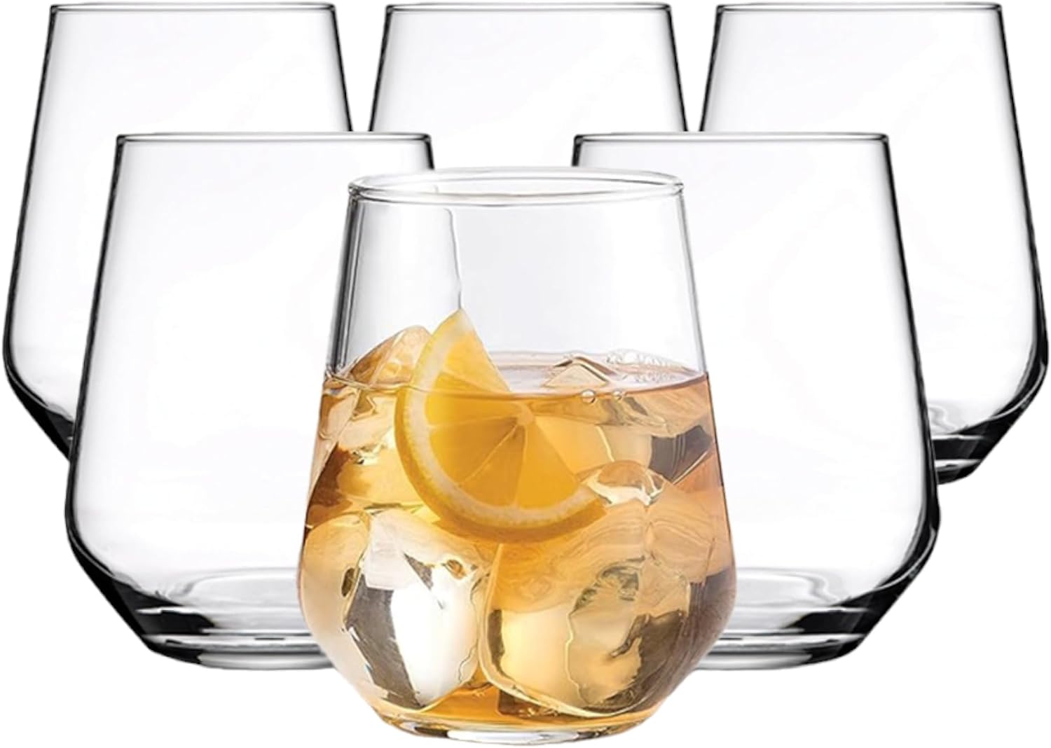 Amazon.com | SECEN LONDON Drink Water Juice Drinking Glasses,14 OZ ...