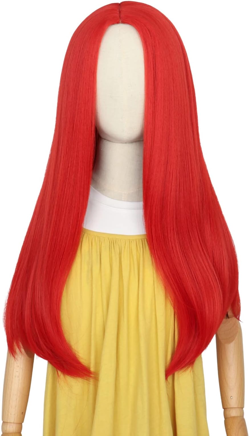 Amazon.com: Missuhair Kids Child Wig - Long Straight Red Hair Wig with ...