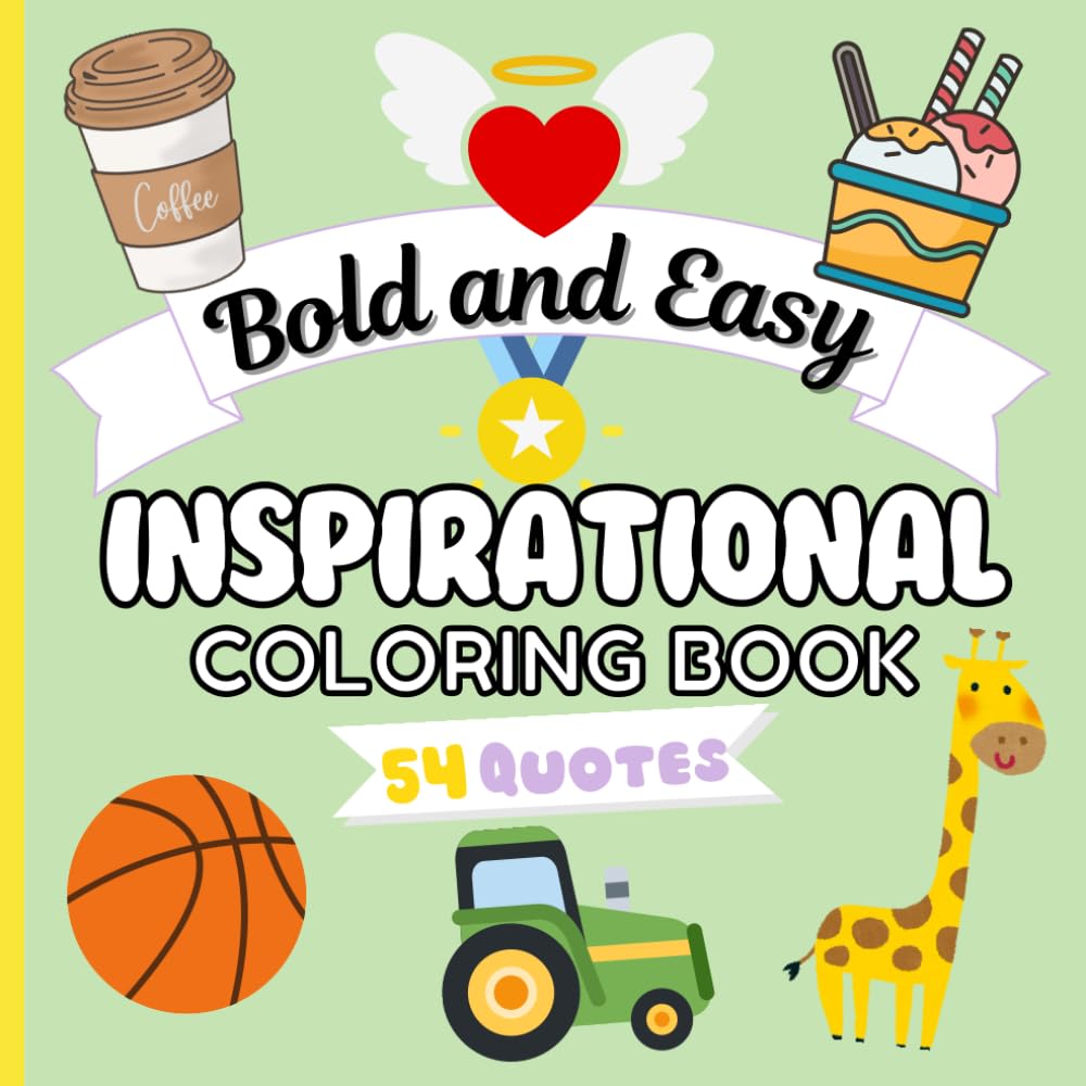 Amazon.com: Bold and Easy Inspirational Coloring Book: 54 Unique ...