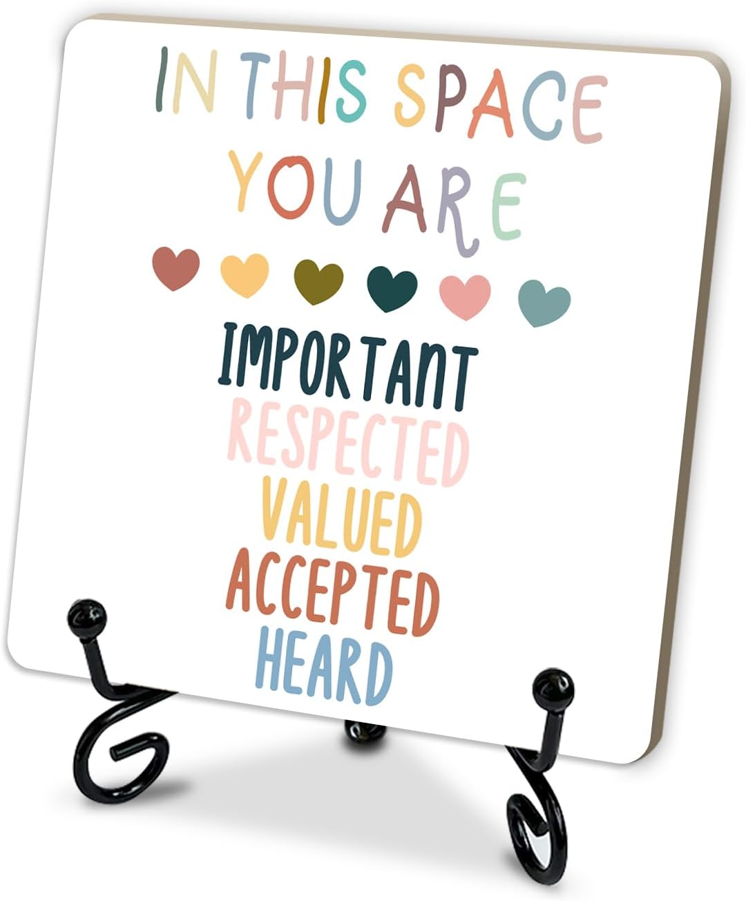 Amazon.com : Home Office Desk Decor Wood Plaque with Stand, In This ...